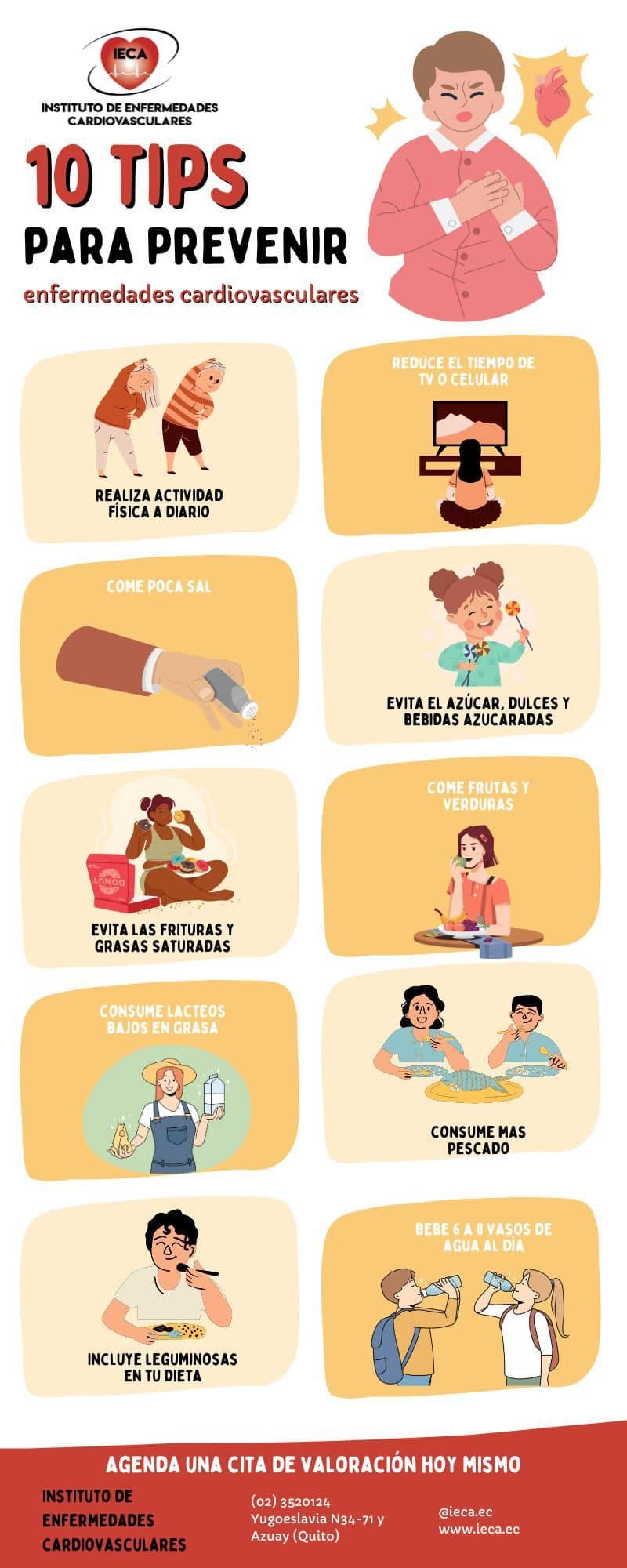 10 tips para prevenir enfermedades cardiovasculares - IECA